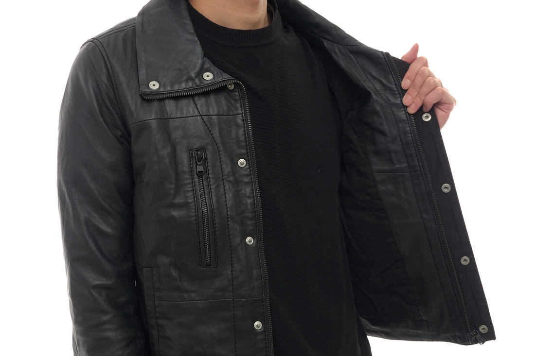 DIESEL RN93243 CA25594 / ディーゼル 羊革 シープスキン ウォッシュ加工 ブラック 黒 ブルゾン メンズ | BRANDING