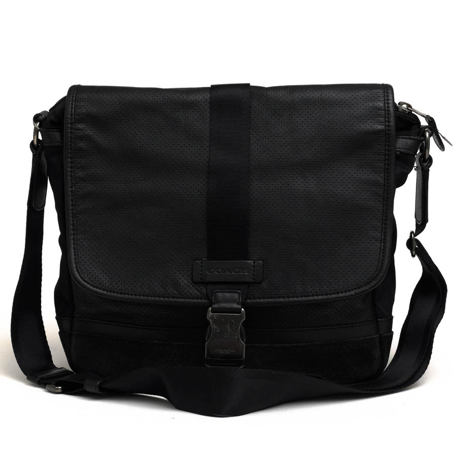 COACH F71552 Varick Map Bag In Leather ヴァリック パフォレイテッド レザー マップ バッグ / コーチ ...