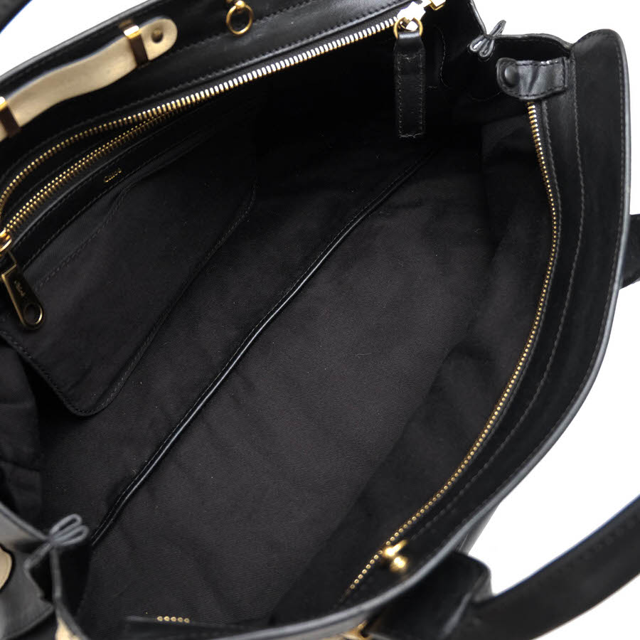 Chloe Alice large bag アリス / クロエ カーフ 牛革 バイカラー 2WAY ショルダーバッグ ミニボストン ベージュ ...