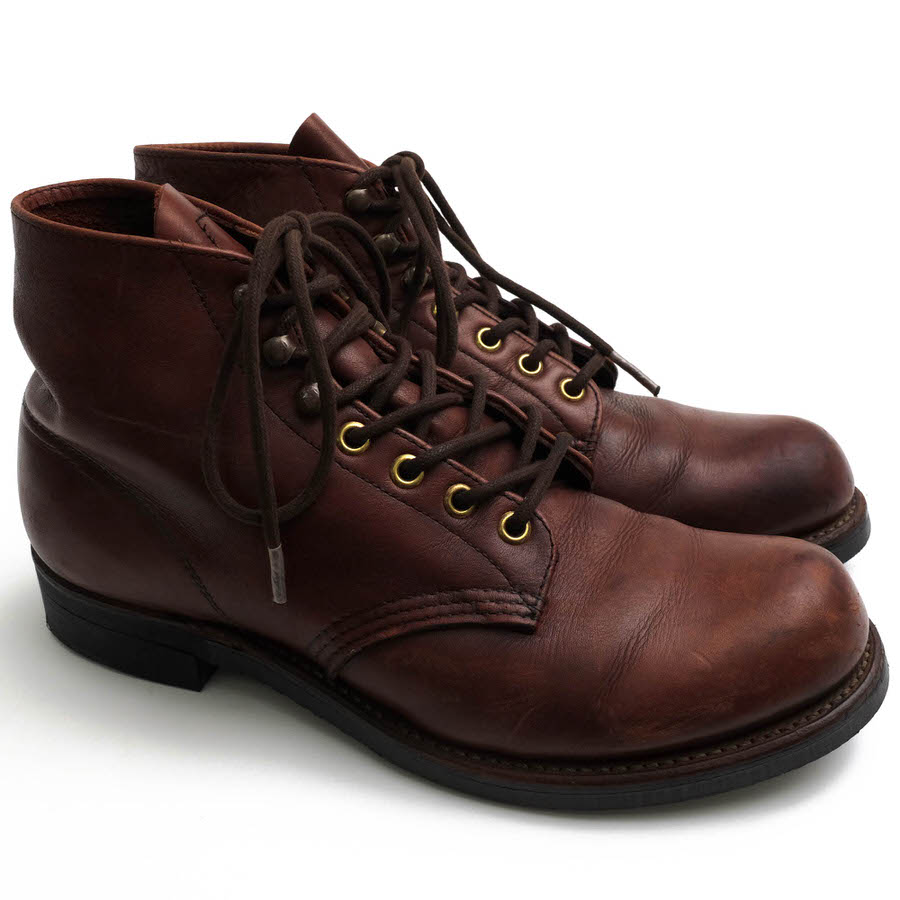 RED WING 956 / レッドウィング オイルプルーフソール 羽タグ 牛革 プレーントゥ グッドイヤーウェルト製法 ブラウン 茶 ワーク ...