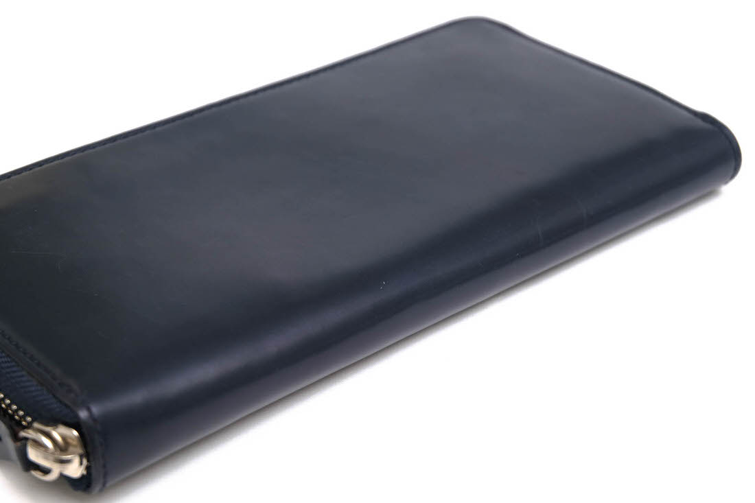 ARTS＆CRAFTS ROUND-ZIP LONG WALLET / アーツアンドクラフツ 水染めコードバン 馬革 小銭入れあり ラウンド ...