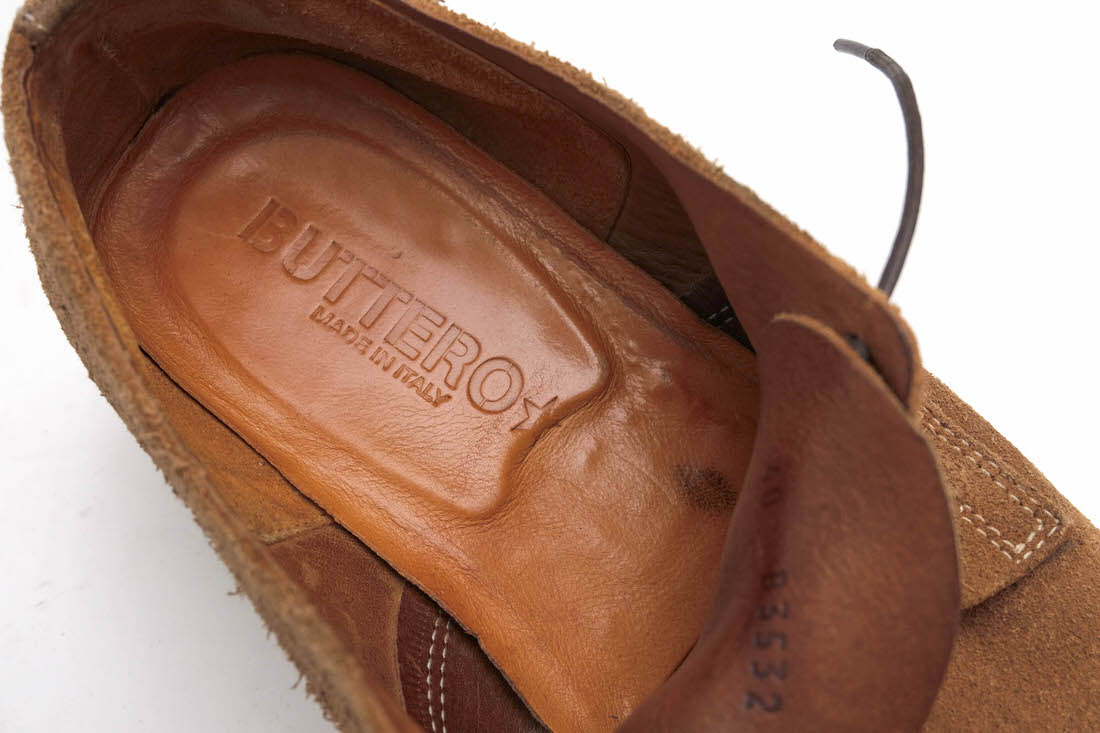 BUTTERO B3532 KEBRO / ブッテロ ベジタブルなめし 牛革 プレーントゥ レザーソール ブラウン 茶 カジュアルシューズ ...