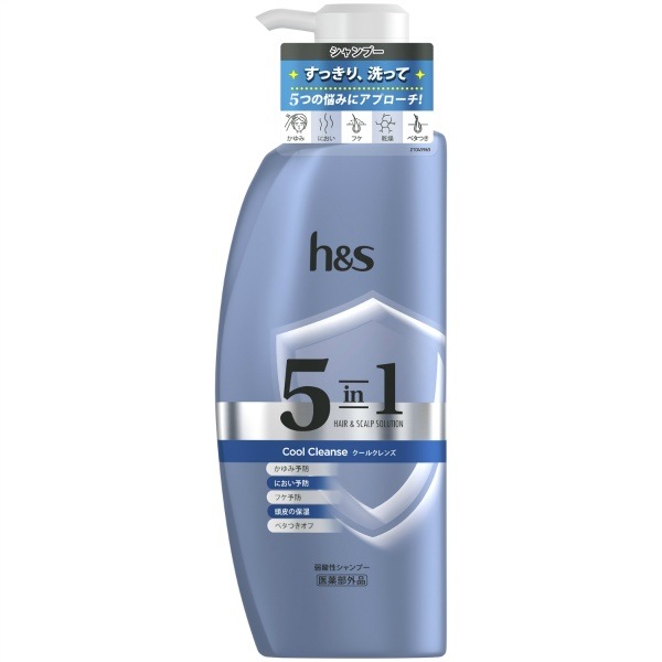 h&s 5in1 クールクレンズ シャンプー ポンプ 340g : P＆G | ヘアケア・ヘアアレンジ,シャンプー,シャンプー | 姫路流通センター 総本店