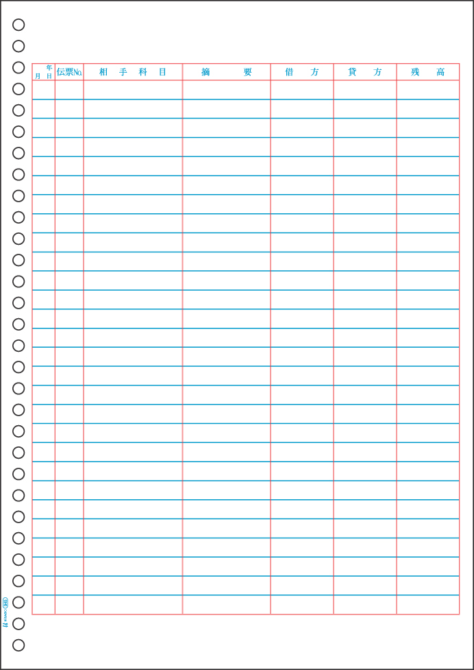 元帳 30穴 |ヒサゴオンラインショップ（HISAGO）