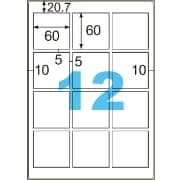 撥水（はっすい）紙ラベル A4 12面 |ヒサゴオンラインショップ（HISAGO）