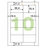 FSC(R)認証 A4タックシール 10面 四辺余白 |ヒサゴオンラインショップ（HISAGO）