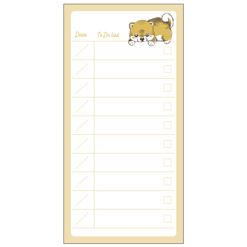 立つふせん パン派の豆柴／ToDo |ヒサゴオンラインショップ（HISAGO）