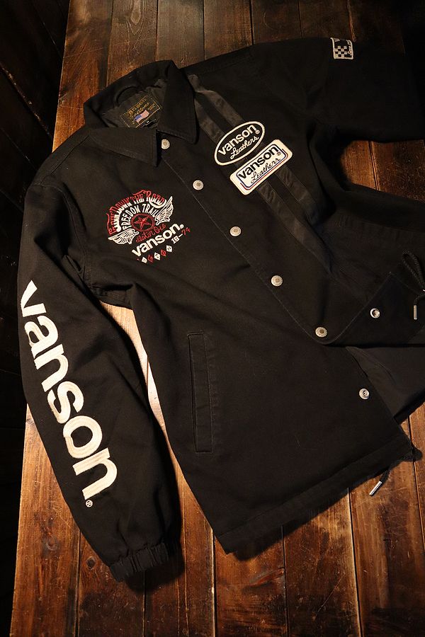VANSON（バンソン） NVSL-2301 デニムコーチジャケット ブラック | VANSON,ジャケット | バイクウエア＆アメカジHistory