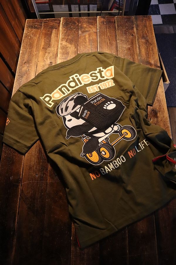 PANDIESTA JAPAN パンディエスタ 523859 PDJ Delivery Tee 刺繍Tシャツ カーキ | PANDIESTA ...