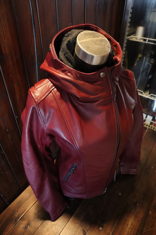 KADOYA(カドヤ) K'S LEATHER MR-LOADED エムアールローデッド レディースレザーパーカー ワイン | KADOYA,レディース | バイクウエア＆アメカジHistory