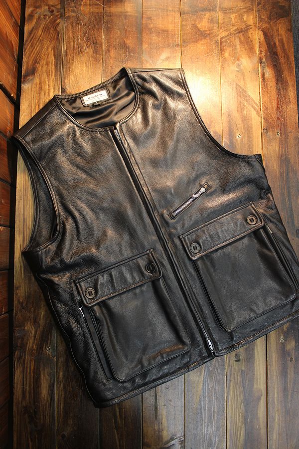 カドヤ(KADOYA) ALTER KEIS（アルタケイス） HUNTING VEST ゴートスキン ハンティングベスト | バイクウェア・用品,レザージャケット,KADOYA（カドヤ ...