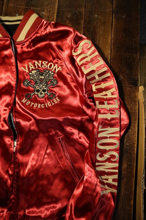 VANSON バンソン NVJK-2301 リバーシブルスカジャン イーグル Vツイン 刺繍 | VANSON,ジャケット | バイクウエア＆アメカジHistory