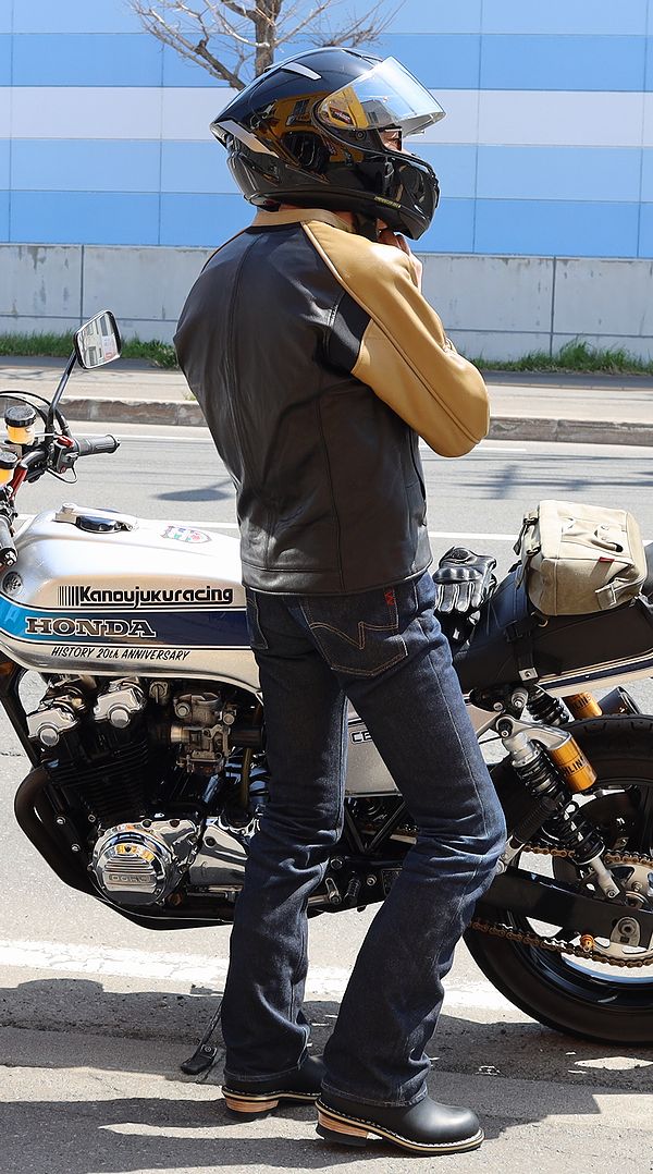 カドヤ(KADOYA) K'S LEATHER（ケーズレザー） ERIS エリス レザージャケット ライダース ブラック/キャメル | KADOYA,革ジャン,シングルライダース | バイク ...