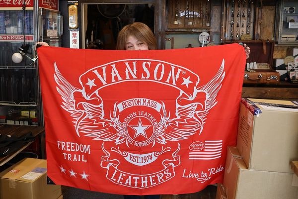 VANSON バンソン NVFL-2301 レッド フラッグ ガレージインテリア | VANSON,小物・グッズ | バイクウエア＆アメカジ ...