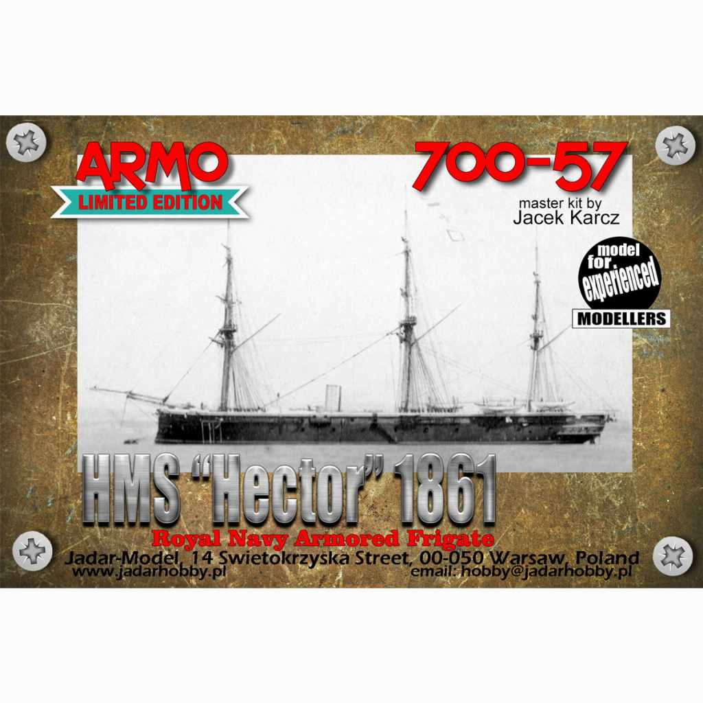 700-57 英海軍 装甲艦 ヘクター Hector 1861 | アルモ Armo | 艦船,第一次大戦以前の艦船モデル,第一次大戦以前の ...