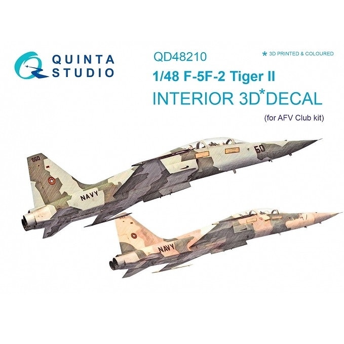 QD48210 1/48 ノースロップ F-5F-2 タイガーII 内装カラー3Dデカール(AFVクラブ用) | クインタスタジオ ...