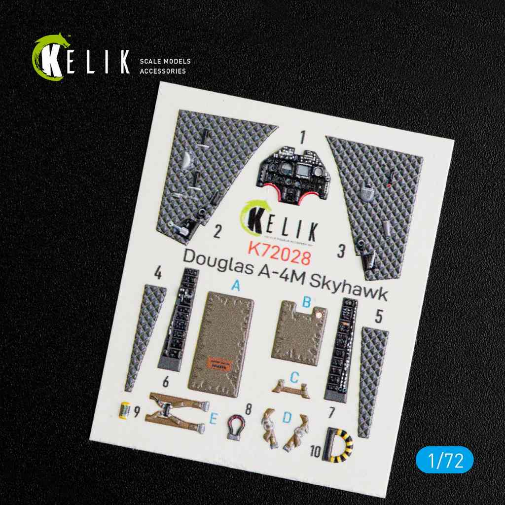 KELIK K72028 1/72 A-4M スカイホーク 内装3Dデカール (フジミ用) | レスキット RESKIT | 飛行機,飛行機用デカール,大戦後～現用の飛行機用デカール ...
