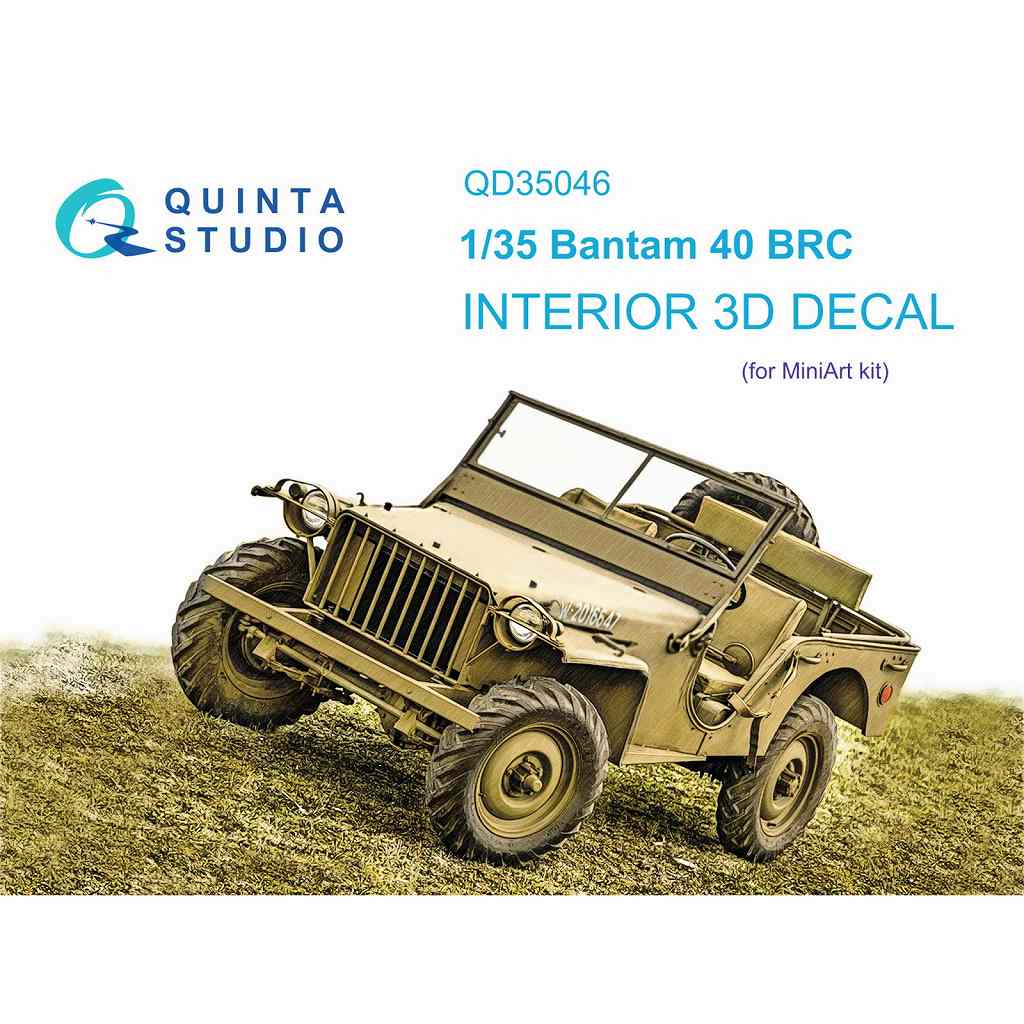 QD35046 1/35 バンタム 40 BRC カラー内装3Dデカール (ミニアート用) | クインタスタジオ QUINTA STUDIO ...