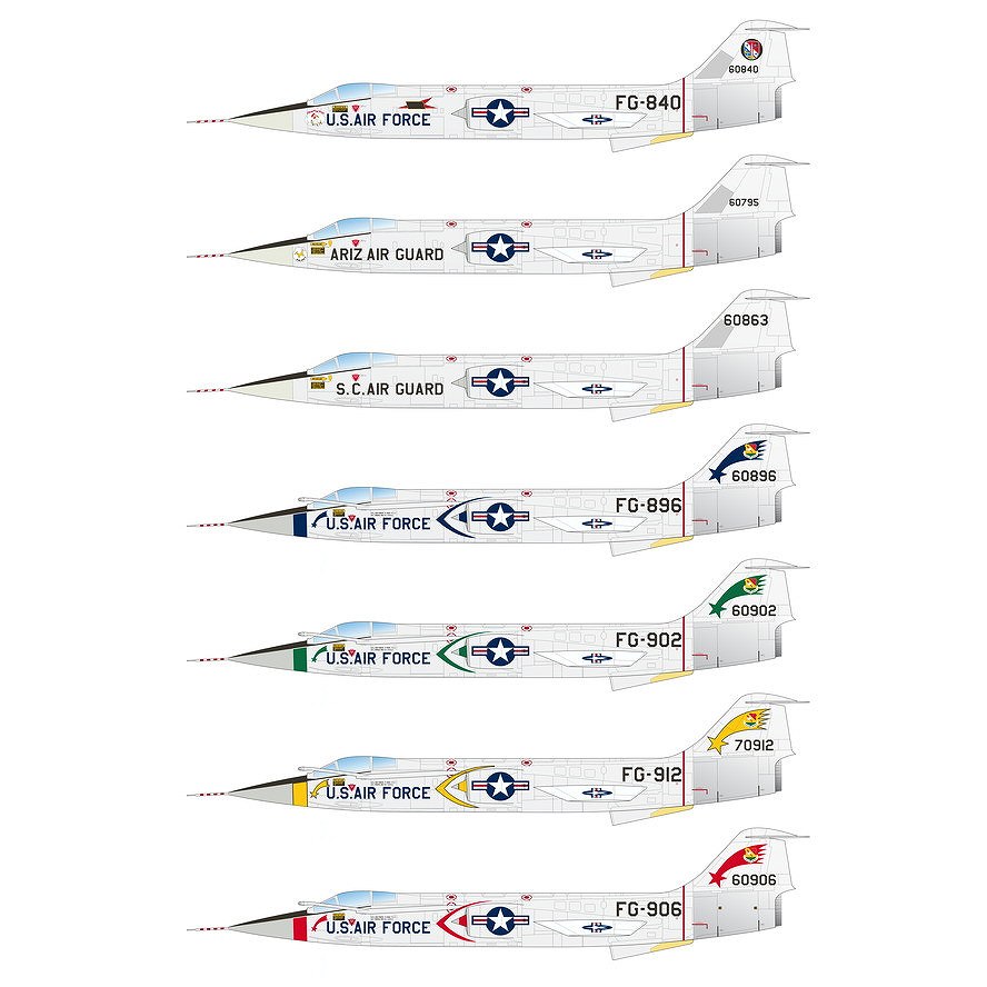 48202 ロッキード F-104 スターファイター アメリカ空軍 | カラカルモデル Caracal Models | 飛行機,飛行機用デカール,大戦後～現用の飛行機用デカール ...