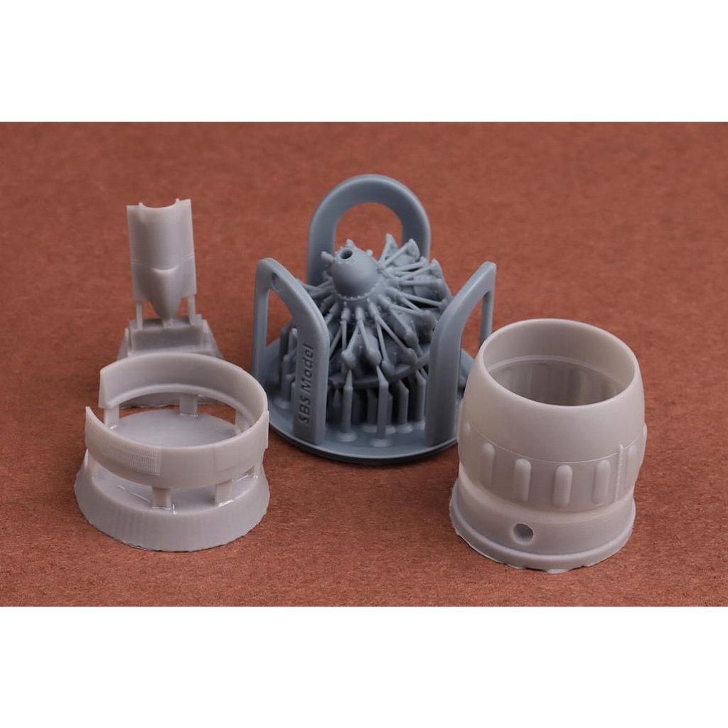 72075 1/72 ブロック MB151/152 エンジン w/カウリング (ドラウィングス用) | SBSモデル SBS model ...