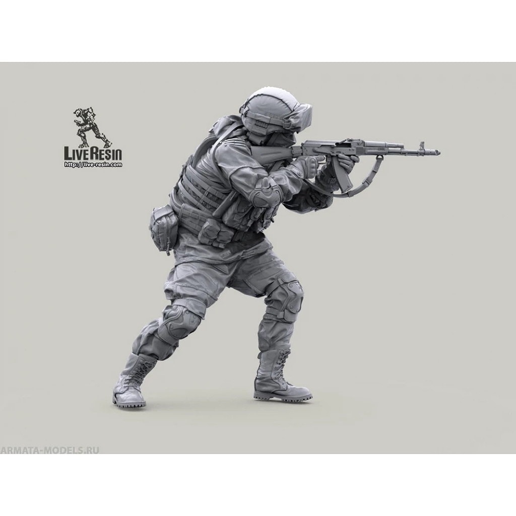 LRM-35083 Russian Army soldier in modern infantry combat gear system, in action, set 24 | ライブレジン ...