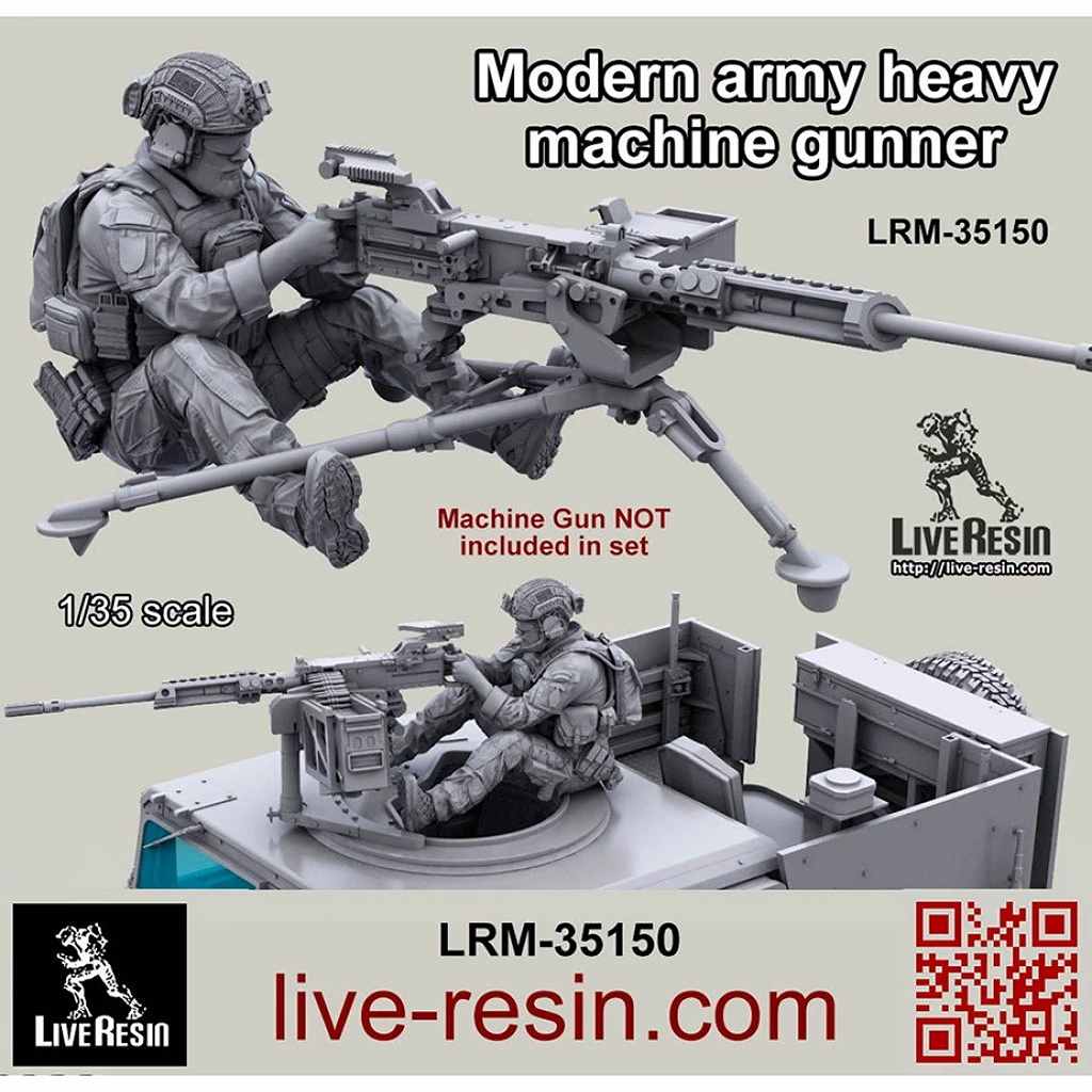LRM-35150 Modern army heavy machine gunner | ライブレジン Live Resin | フィギュア ...