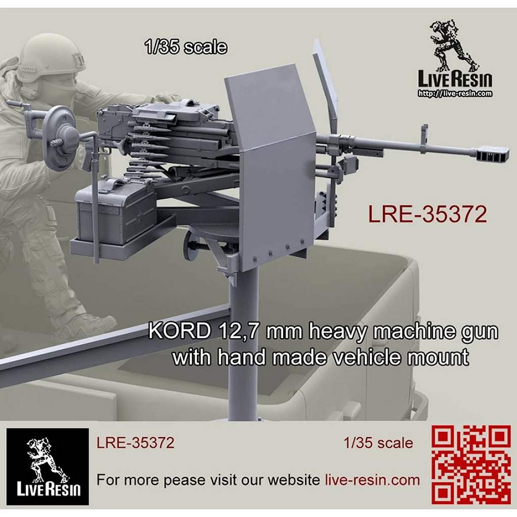 LRE-35372 KORD 12,7 mm heavy machine gun on hand made vehicle mount ...