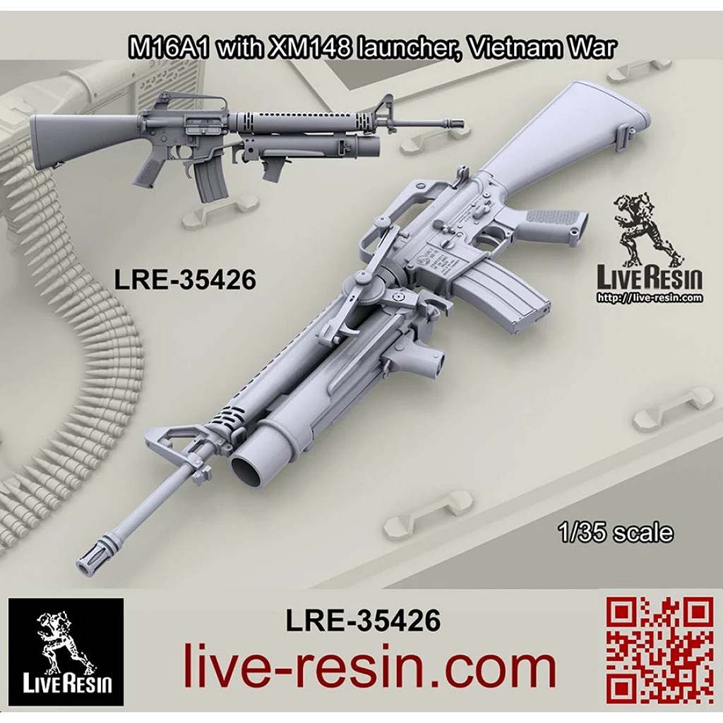LRE-35426 M16A1 with XM148 launcher, Vietnam War | ライブレジン Live Resin ...
