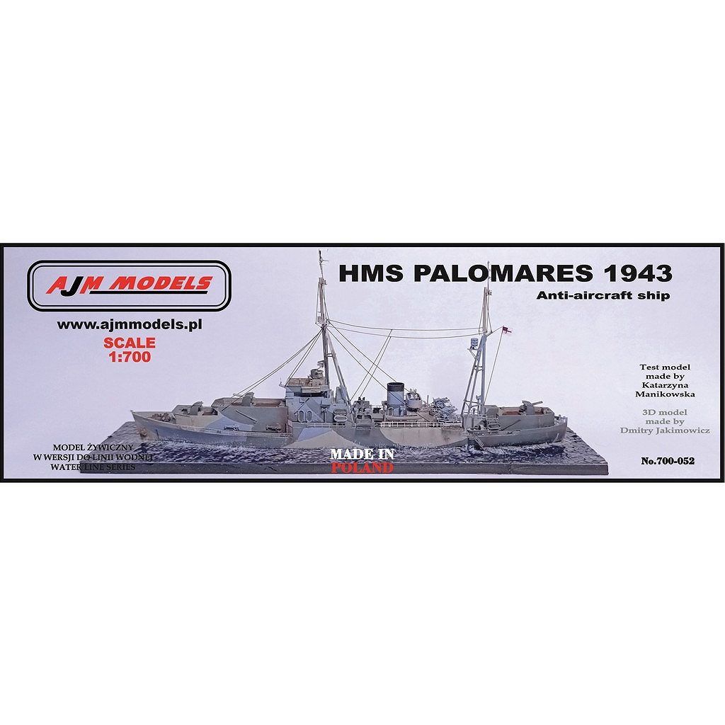 700-052 WWII 英国海軍 対空砲艦 パロマレス Palomares 1943 | AJMモデル AJM MODELS | 艦船,第二 ...