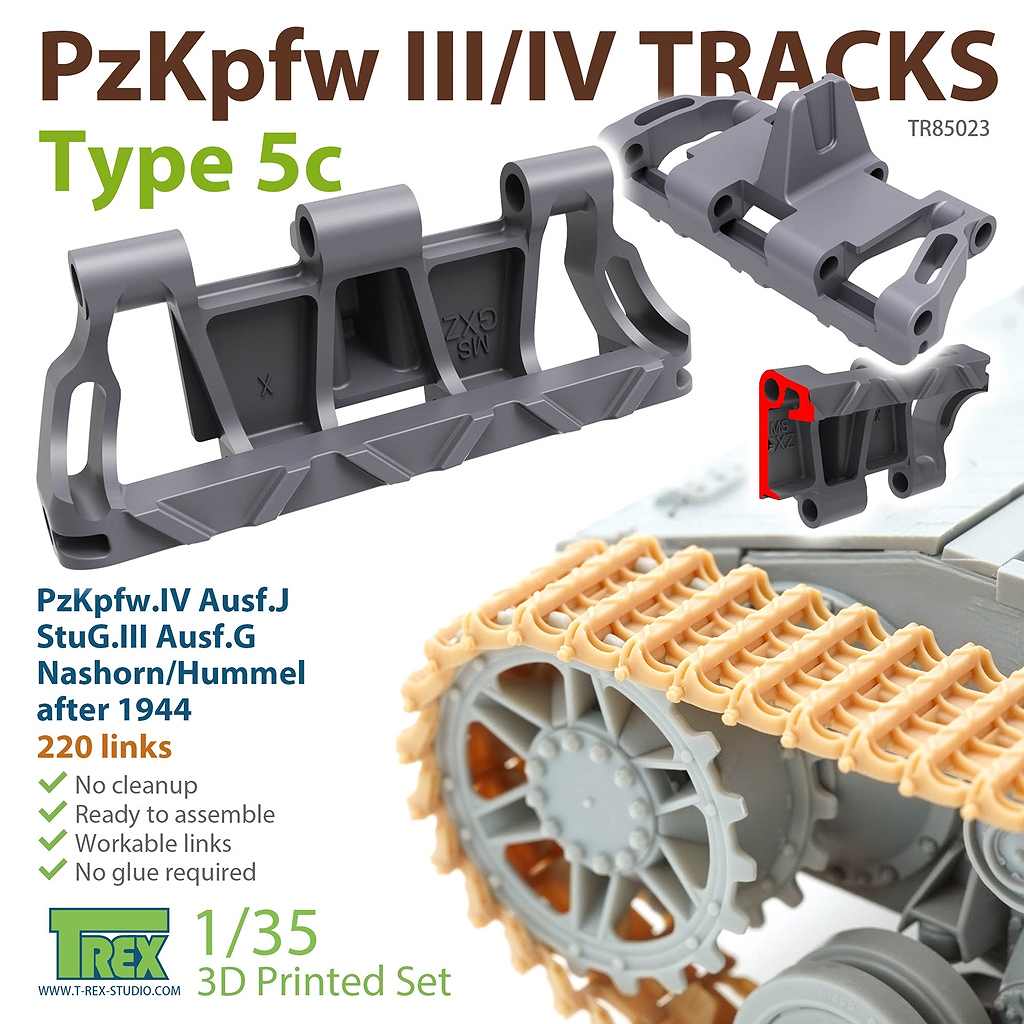TR85023 1/35 WWII ドイツ III/IV戦車用履帯Type.5c | Tレックススタジオ T-Rex Studio | AFV ...