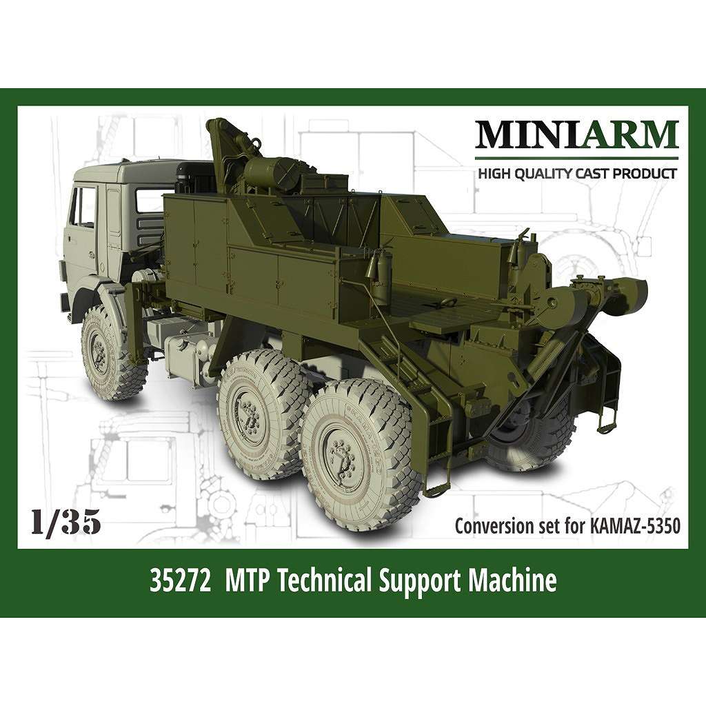 B35272 1/35 現用 露/ソ KamaZ-5350ムスタング用 MTP技術支援車両コンバージョンセット(ズベズダ用) | ミニアーム ...