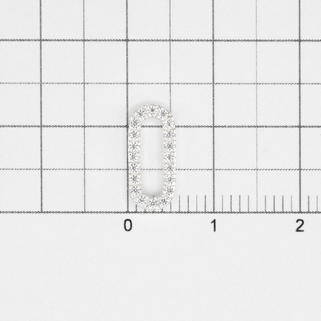 0020323SVP SV925製パーツ CZ付リング オーバル 12.0×5.5×1.5mm 1ヶ - 卸シルバーチェーン・アクセサリーパーツ（業者様専用）｜北欧産業