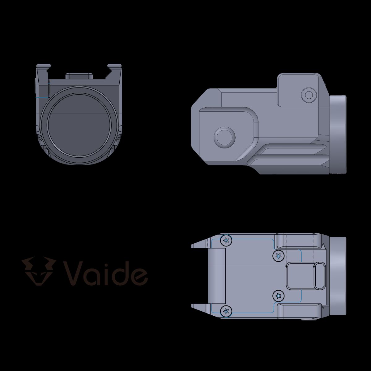 ベクターオプティクス Vaide スクラッパー サブコンパクトピストル用フラッシュライト Vector Optics Vaide ...