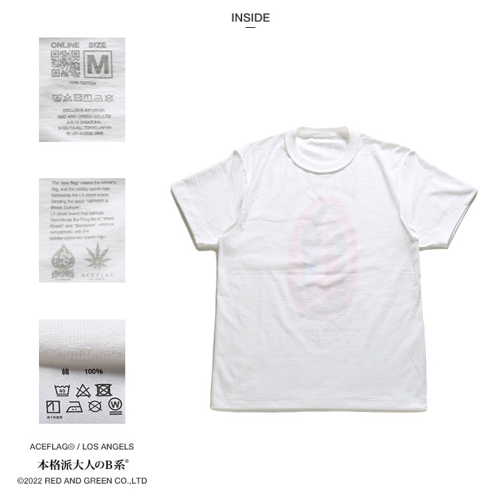 ACEFLAG Tシャツ 半袖 メンズ 白/黒 大きいサイズ エースフラッグ おしゃれ シンプル 聖母 マリア マリア像 ブランドロゴ チカーノ ローライダー b系 ヒップホップ ファッション ...