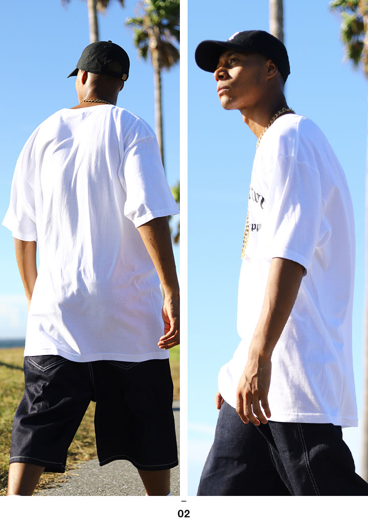 ACEFLAG Tシャツ 半袖 メンズ 春夏用 黒/白 大きいサイズ エースフラッグ シンプル South Central サウスセントラル ビッグシルエット b系 ヒップホップ ファッション ...