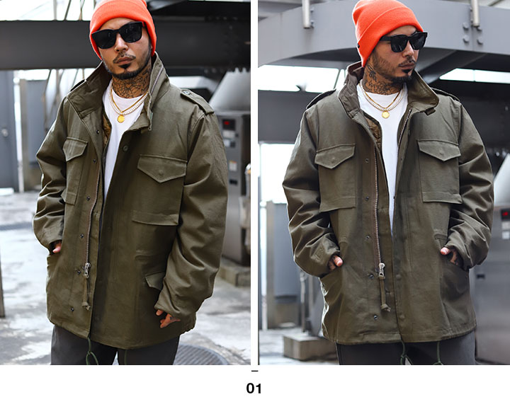 USアーミー アメリカ陸軍 ブランド M-65 フィールドジャケット 3way 野戦用ジャケット ライナー付き M65 アウター 長袖 ブルゾン 防寒 レプリカ フード OD色 メンズ 全2色 ...