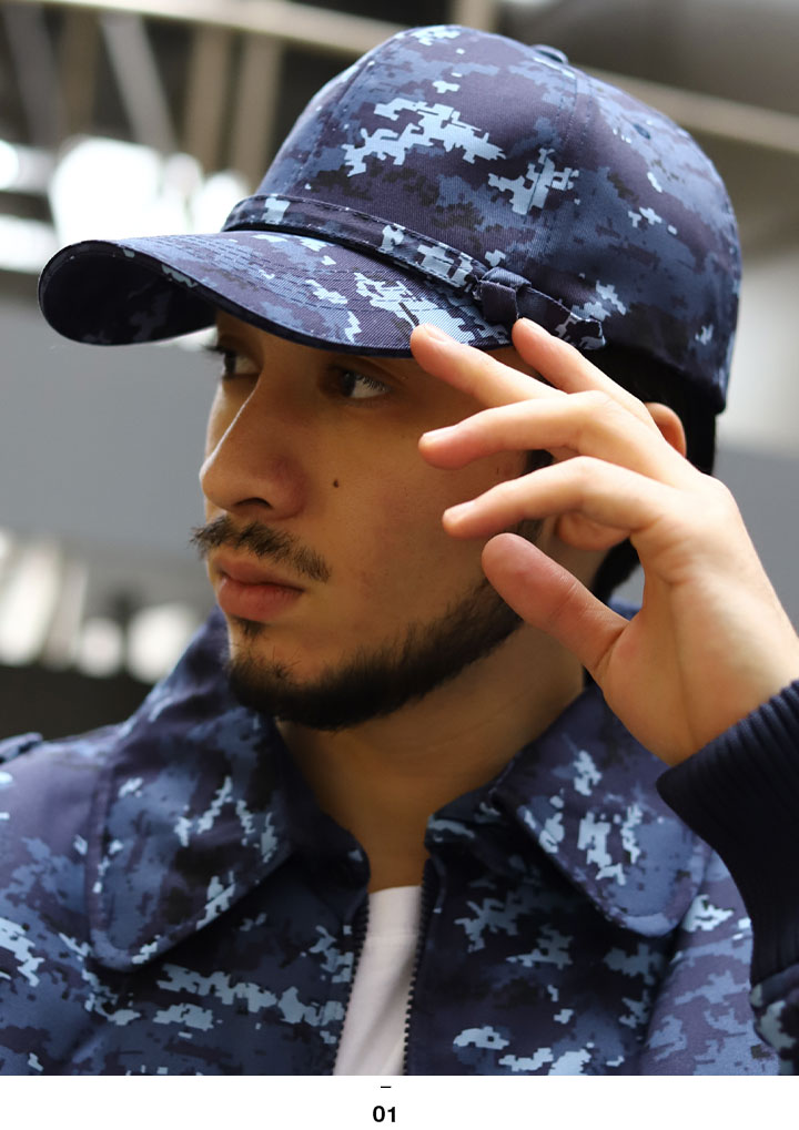 45-2 自衛隊 グッズ 海自迷彩 海自 デジタル迷彩 キャップ 隊帽 あご紐付き 戦闘帽 JMSDF メンズ 春夏秋冬用 紺 大きいサイズ ...