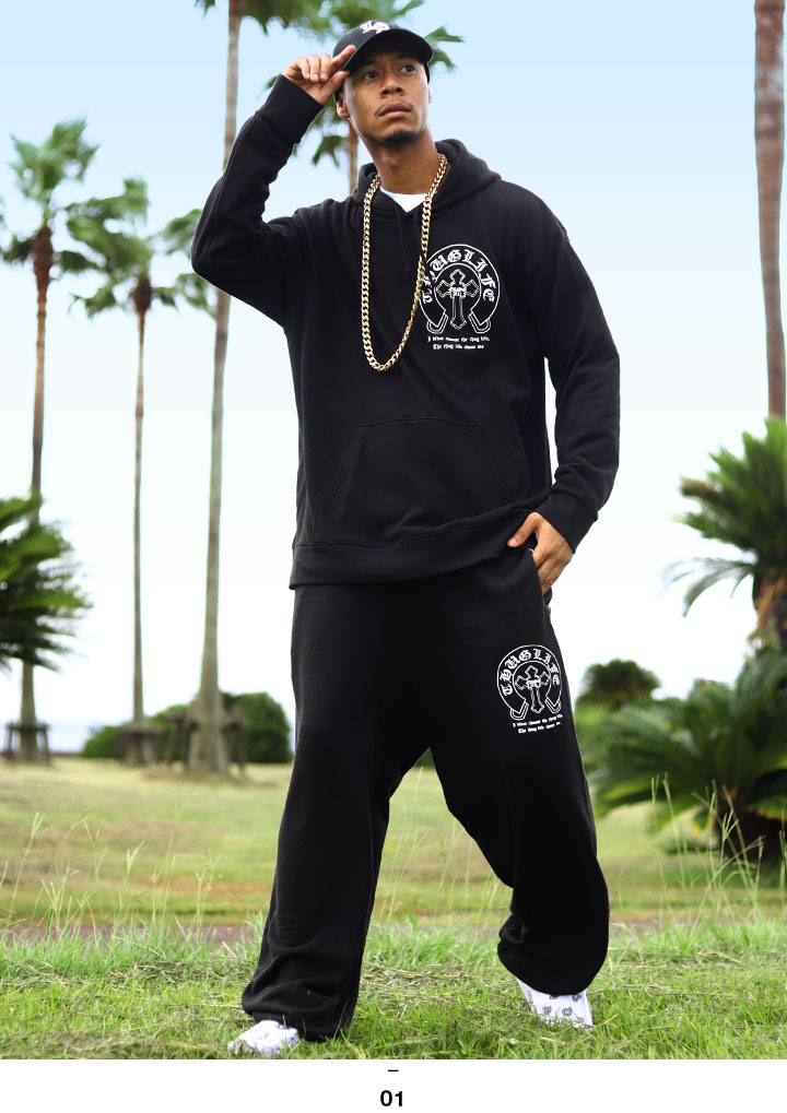 ACE FLAG パーカー 長袖 スウェット 裏パイル メンズ 黒 大きいサイズ エースフラッグ トップス THUG LIFE サグライフ 十字架 クロス ビッグシルエット b系 ヒップホップ ...