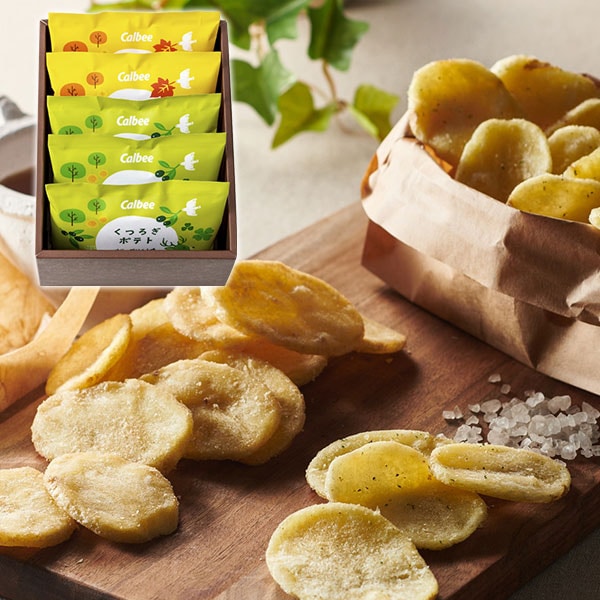 カルビー くつろぎポテト5袋 KLA-01A 【約7～10営業日】 | スイーツギフト,洋菓子 | 香典返し専門店 穂乃香 ほのか