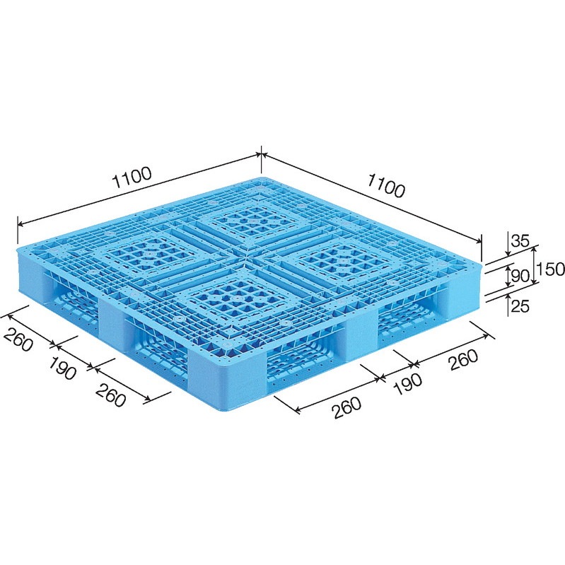三甲 サンコー プラスチックパレット4方差し片面使用型 D4-1111-5 ライトブルー ｜金象印の公式通販サイト【金象本舗】