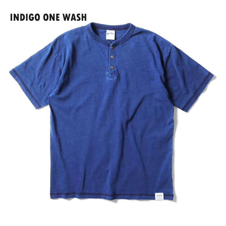 HOUSTON / ヒューストン 22287 INDIGO H/N TEE / インディゴヘンリーネック半袖Tシャツ -全3色- | 2025 ...