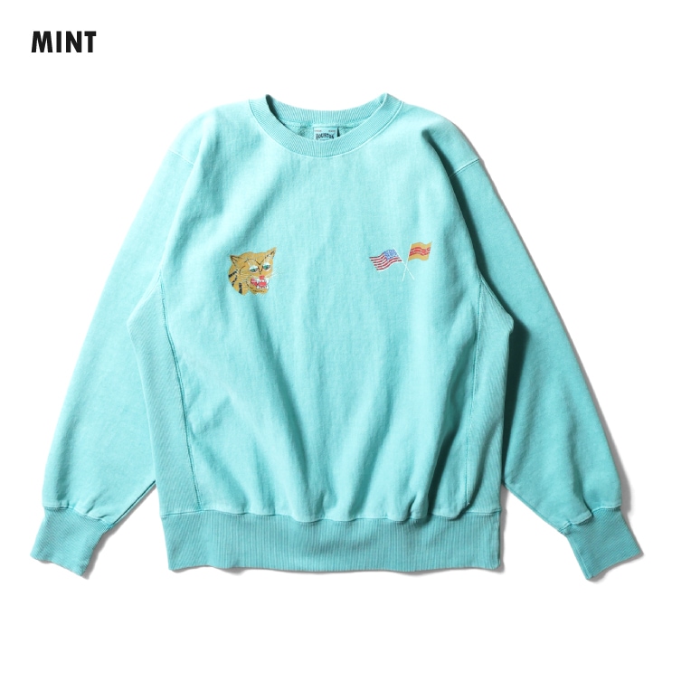 HOUSTON / ヒューストン 22338 PIGMENT R/V SWEAT SHIRT (VIETNAM
