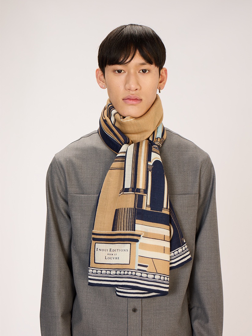 INOUI EDITIONS for the Louvre｜ARCHITECTURE スカーフ 100 x 190（ストール）｜H.P.FRANCE公式サイト