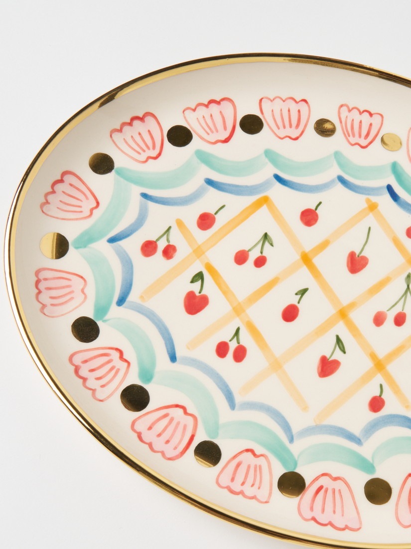 《GUNIA project》SEMIPORCELAIN WITH BERRIES オブジェ(プレート)（お皿）｜H.P.FRANCE公式サイト