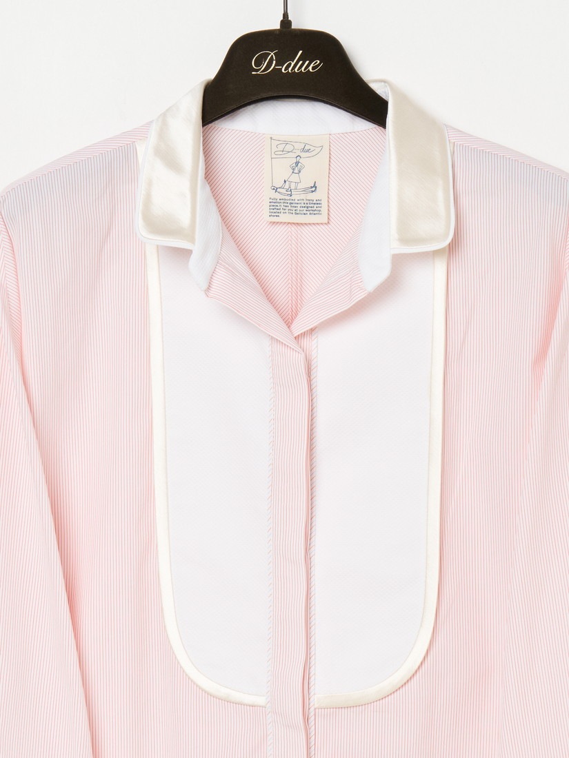 BOSOM DETAIL STRIPE SHIRT（ブラウス）｜H.P.FRANCE公式サイト