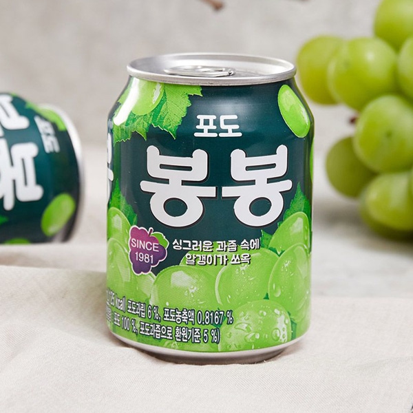 [ヘテ] ぶどうボンボンジュース / (1BOX=238ml×12缶) ぶどうの果実がまるごと入り 葡萄ジュース ブドウ 韓国ドリンク | ドリンク/飲料/お茶 | 韓国食品ならいいとこショップ