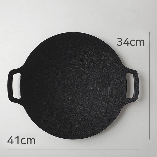 [LACENA] 鉄板 マルチグリドル IH対応 + 専用ケース付き / 34cm (深いタイプ) グリル 丸型 キャンプギア 焼肉 マルチ鉄板プレート 韓国雑貨 業務用 調理器具 | 韓国 ...