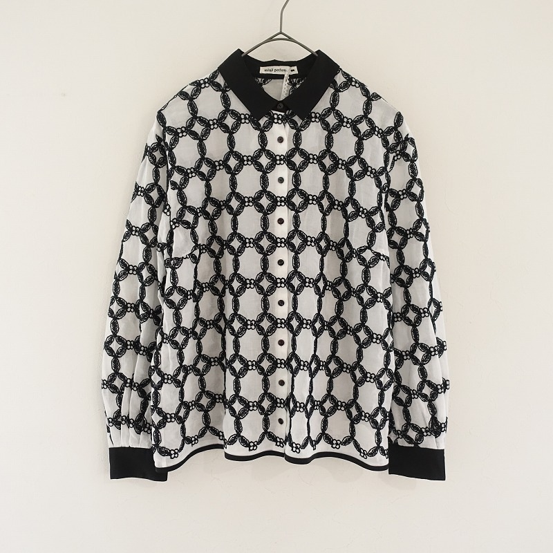 【美品/2023-24AW/定価5.7万】ミナペルホネン mina perhonen hanaha ブラウス 38 (j4-2407-97)【71H42】 /ナチュラル服古着通販drop