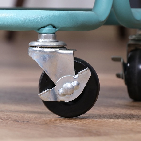 キッチンワゴン バスケット3段 スリム ターコイズブルー W390×D270×H785 金属 ワゴン おしゃれ かっこいい キッチン収納 収納 ダイニング キッチン 不二貿易 インテリア家具 ...