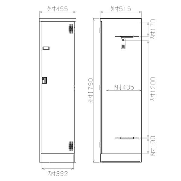 【受注生産品】 1人用ワイド ブラック スタンダードロッカー 鍵付き 1人用タイプ 内筒交換錠 TLK-N1-MB ロッカー ブラック色 黒色 スチールロッカー スチール製 オフィスロッカー ...